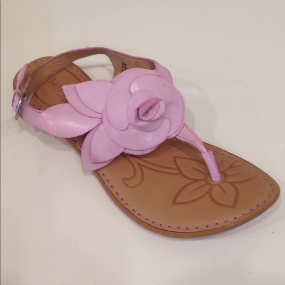 Born | Shoes | Born Light Pink Leather Full Flower Thong Sandal | Poshmark